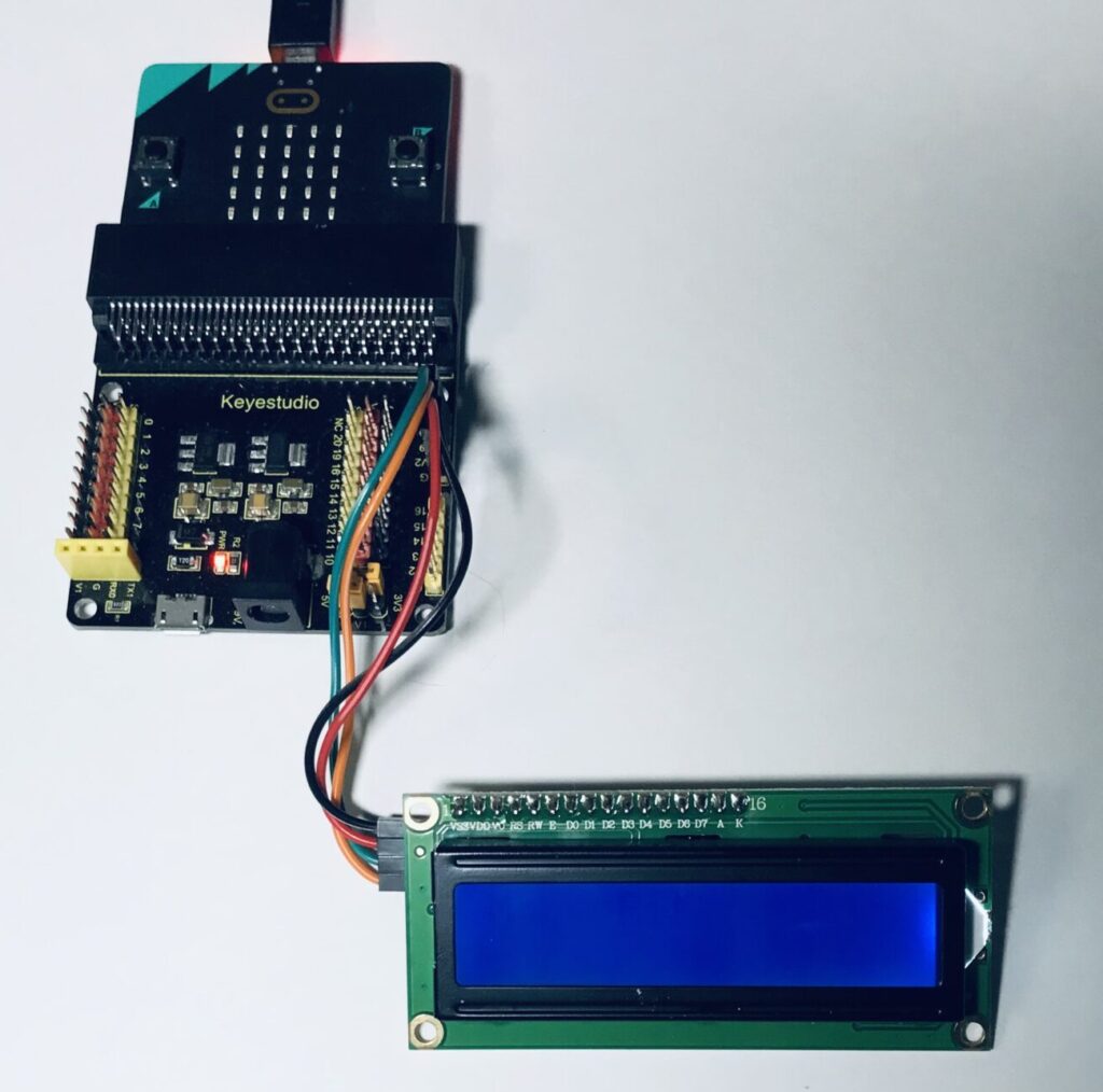 【micro:bit v2】 1602A+LCD ディスプレイモジュールを使う - えむ笑会